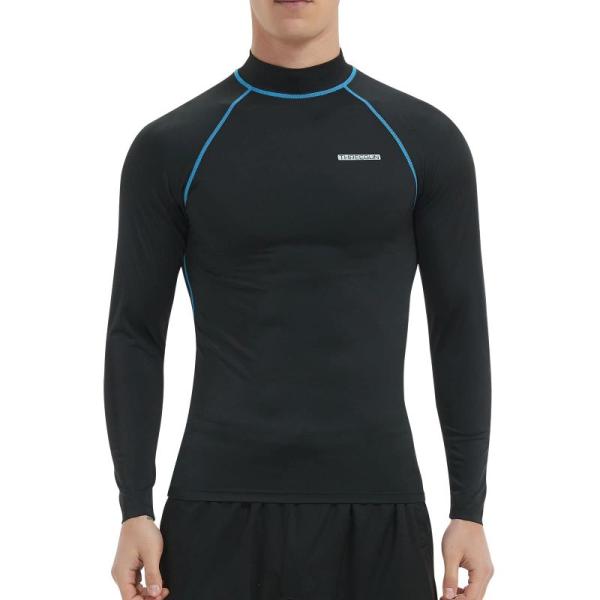 【商品名】　THREEGUN ラッシュガード メンズ 長袖 ミディアムネック コンプレッション トップス スポーツシャツ 水着 スイムウェア 水陸両用  【商品説明】　 【サイズ】　高さ : 3.10 cm　横幅 : 21.00 cm　奥行...