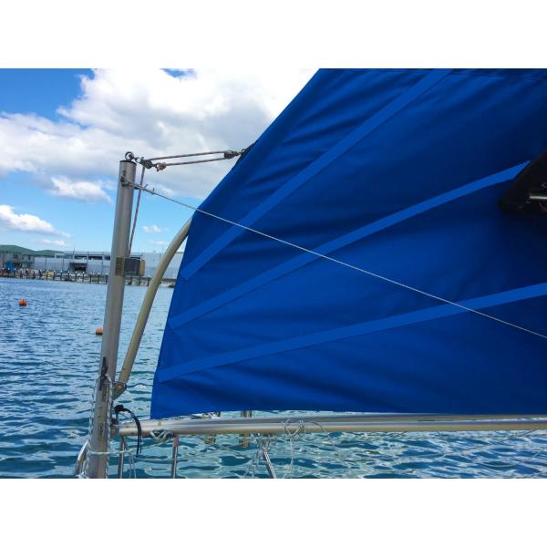 ★ワイズギア様と、同じサイズで製作させて頂きます。★使用する生地は、「高級マリンブルー」になります。（防水加工された糸を使用した船用の生地です。軽量で耐久性抜群）※2025年３月より、バテン部分のカラーを黒から青に変更致しました※通常より製...