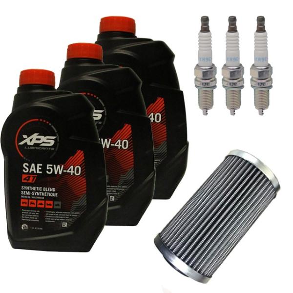 ■セット内容・シンスティックブレンドオイル946ml[品番：779133 ]×3・社外品オイルフィルター[品番：m-736]×1・NGK　スパークプラグ[品番：KR9C-G(品番変更：#KR9E-G）]×3※プラグの品番変更がございました。...