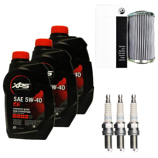 ■セット内容●シンスティックブレンドオイル946ml[品番：9779492（旧：9779133） ]×3●純正オイルフィルター[品番：420956744]×1●NGK　スパークプラグ[品番：DCPR-8E（分離型）]×3 ■適合：SEA-D...