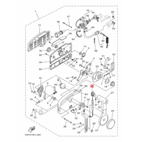 ヤマハ船外機のサイドリモコンのエンジンリモコンボックスに使うPTTのスイッチのアッセンブリの部品です。スイッチの接触が悪くなると船外機のチルトアップができなくなります。他にもスイッチとチルトモーター、シリンダのオイルが漏れていないか確認しま...