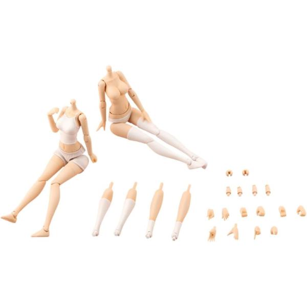 創彩少女庭園がドールとして遊べちゃう素体が登場！色んなお洋服を着せて楽しんでね♪「リラックスウェア」タイプと「インナーウェア」タイプの2種類がセットになっており、シンプルながら良く動く構造なので改造用の素体としておすすめですよ。▼付属品1)...