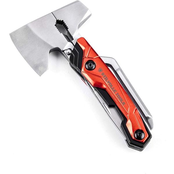 アックスナイン 斧付き 9機能搭載マルチツール ハンマー、レンチ・ワイヤーカッター、斧、栓抜き、プラスドライバー、マイナスドライバー、爪やすり、ノコギリ、ナイフ STILVOLLE TOOLS(スティルホルツールズ) アメリカ空軍緊急脱出時...