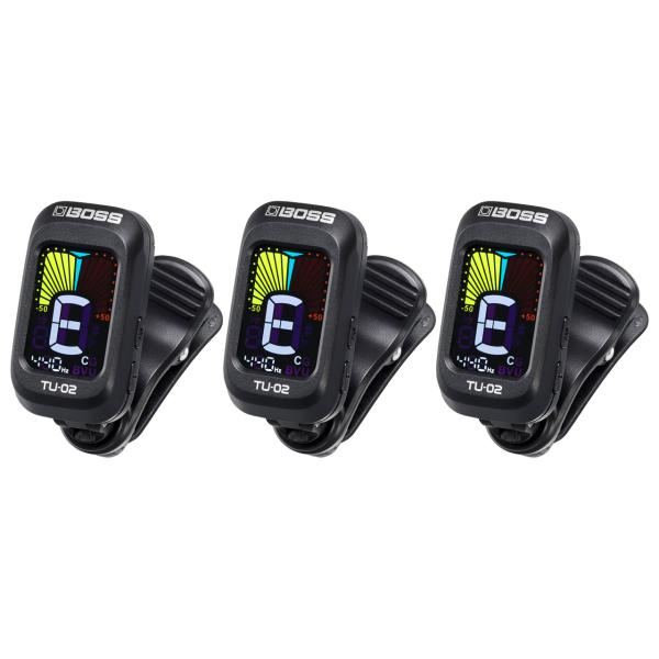 TU-02は、フレキシブルに角度調節が可能なカラー・ディスプレイを搭載。4つのモードを備え、ギター、ベース、ウクレレ等、様々な弦楽器に対応したクリップ・チューナーです。【Keywords】BOSS Roland Clip-On Tuner ...