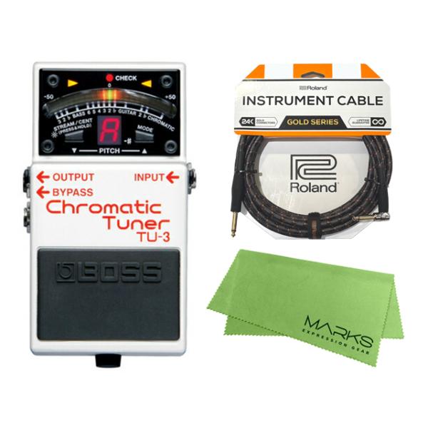 ■店舗在庫あります！即納可能!!■TU-3は、BOSSのチューナーのノウハウを継承した、クロマチック・チューナーTU-2の後継モデル。野外での視認性をさらに高める「高輝度モード」の新規搭載や、21個ものLEDによる滑らかなメーター表示、最大...