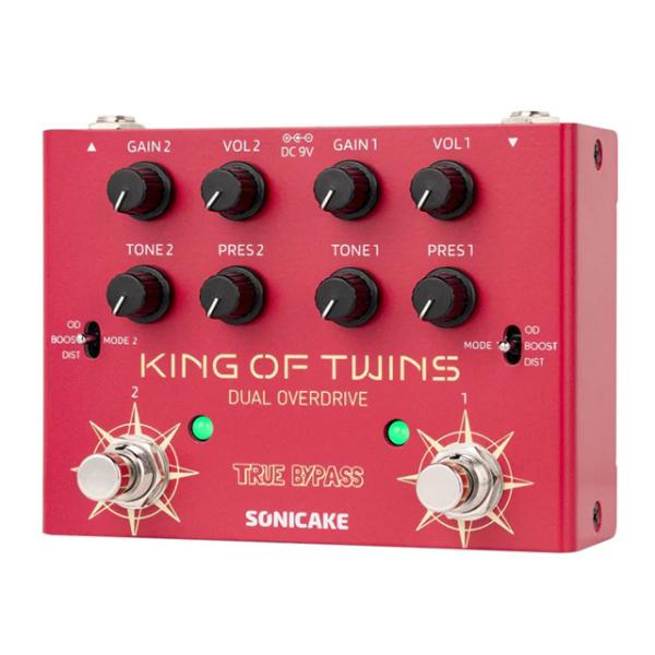 King of Twinsは、デュアルチャンネル仕様のオーバードライブペダルです。各チャンネルには「オーバードライブ」「ブースト」「ディストーション」の3つの独立したトーンモードを搭載し、それぞれに幅広いパラメーターコントロールを備えていま...