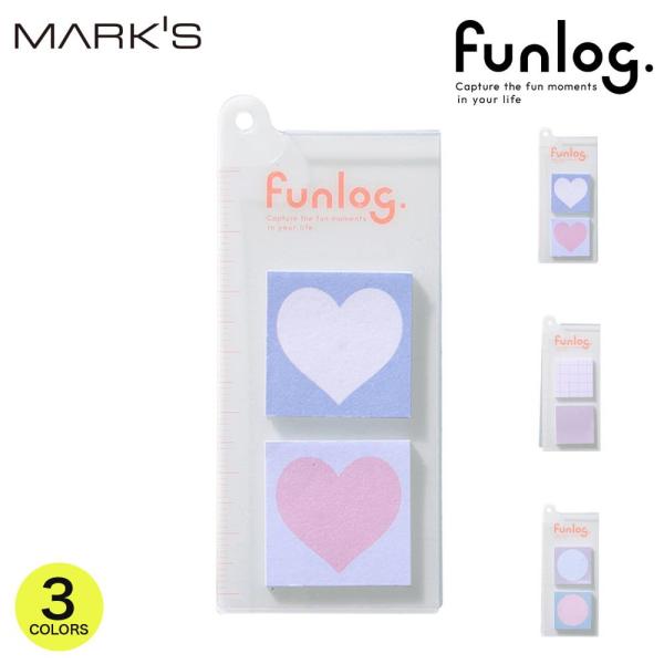 手帳をはじめ、ライフログを楽しむマークスのブランド「funlog（ファンログ）」から新登場した「ブックマーク ミニ付せん」。手帳の余白に貼るだけで、記録や目印になるミニ付せん。スリムなケース付きで、付せんを折れや汚れから守りつつ、持ち運びも...