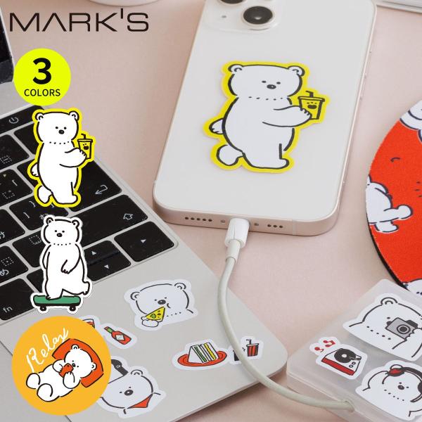 オフィスでも自宅でも、シンプルになりがちなパソコンのデスク周りを楽しく彩るコレクションのダイカットステッカー。仕事で忙しい毎日に癒しをくれるような、キュートなベアが描かれたデザインです。スマートフォンのケースに挟んだり、ノートパソコンに貼る...