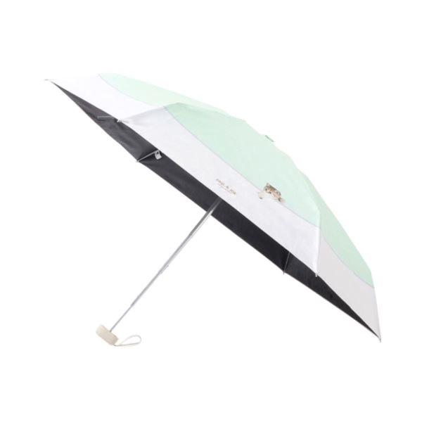 ヌネットが顔を出すキュートでコンパクトな遮光晴雨兼用の折りたたみ傘「ポール ＆ ジョー」のアイコン、子猫の「ヌネット」が、ロゴの上でちょこんとこちらを覗くような姿がキュートな晴雨兼用の折りたたみ傘です。上品なパステルカラーのコンビネーション...
