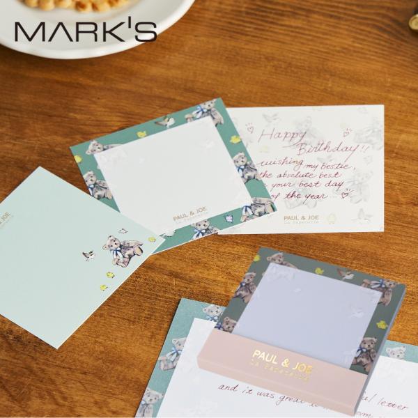 フランスのブランドならではのシックな雰囲気と、どこか懐かしいデザインで私たちを癒してくれる「ポール ＆ ジョー」の、スクエア型の「メッセージカード」です。ソフィーの幼い頃の親友だったテディベアとその仲間たちがモチーフの人気柄が、落ち着いた印...