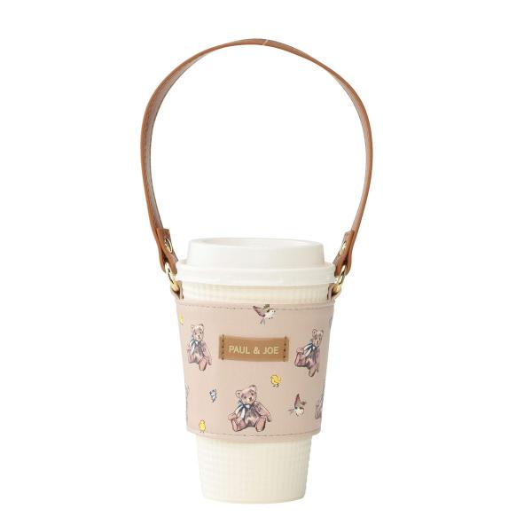 パリの人気ブランド「ポール &amp; ジョー」のランチタイムを彩る「ブレイクタイム」コレクションのドリンクカップホルダー。テイクアウトコーヒーを持ち運ぶのに便利なドリンクカップホルダーから、淡いラテのカラーリングにテディベアのモチーフのデ...