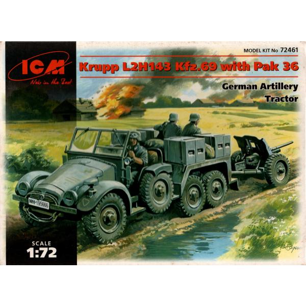 プラモデル1/72スケール組み立てと塗装が必要です接着剤と塗料は入っておりません説明書に日本語はありませんパッケージデザインレイアウトが度々変わります現品の画像ではありませんのでご理解下さい#アイシーエム#ドイツ軍#クルップボクサー#トラク...