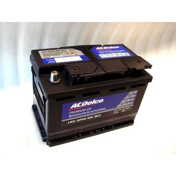 ＡＣデルコ製 バッテリー (トップターミナル)※サイズは約　幅280mm　奥行175mm　高さ190mm■デルコ品番の #48-7MF / #48-7YR / #48-6YR に使用出来ます。カタログ参考車種：◇08-12y キャデラック ...