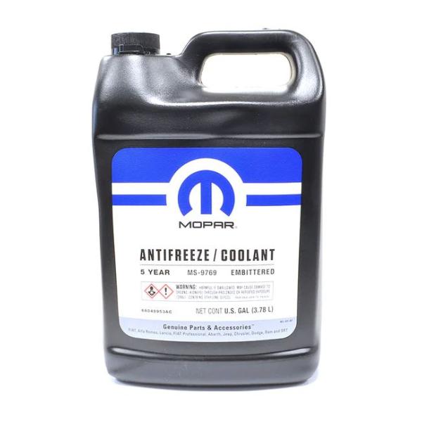 MOPAR純正  ロングライフクーラント　希釈タイプ 　(MOPAR 5YEAR 1GAL LLC)お取り扱いに関しましては万全の注意の上、プロショップ等へご依頼ください。クライスラー・ジープ・ダッジ純正指定ケミカル■クーラント色　：　ピン...