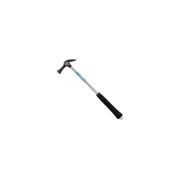 長尺タイプかりわく鎚！スチールパイプ柄スチパネ450全長：450mm頭の全長：125mm口径：27φ全重量：580g