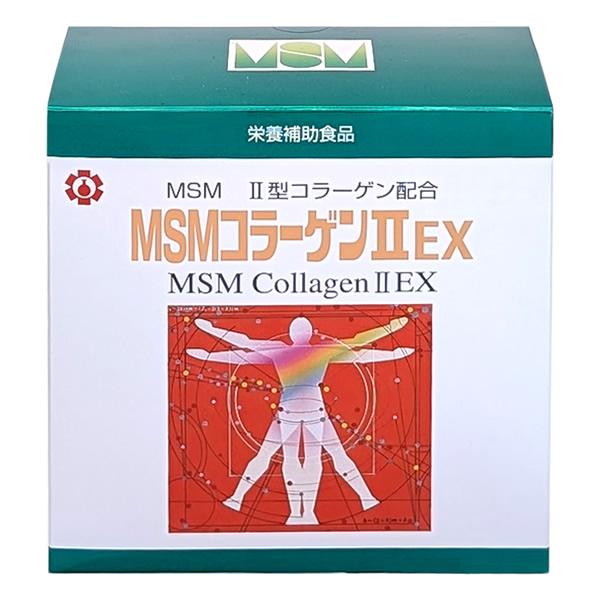 MSMコラーゲンIIEXは、SM、II型コラーゲン、コンドロイチンが主成分の関節の健康をサポートする健康補助食品です。  MSMコラーゲン2EX 日邦薬品工業 伸和製薬 MSM(メチルスルフォニルメタン)