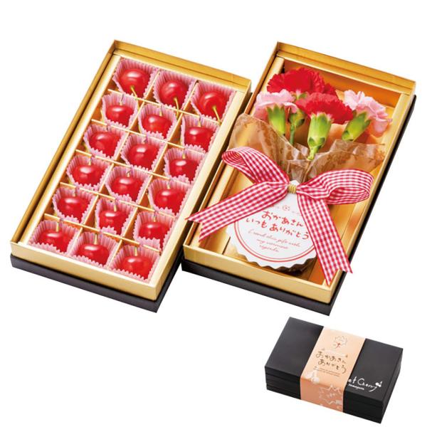 人気の佐藤錦を一足早くハウス栽培でお届けします。●商品内容さくらんぼ（佐藤錦）120ｇ（18粒）、カーネーション赤とピンク各２本　　●承り期間：4月26日（日）15：00まで●お届け期間5/7（木）〜5/10（日）の間の間のいずれかにお届け...