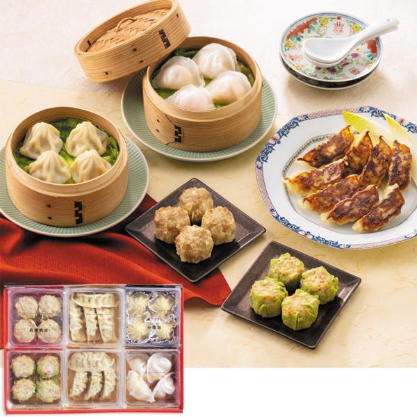 ●商品内容重慶焼売４個入×１、野菜焼売４個入×１、餃子４個入×２、小籠包４個入×１、蝦仁餃子４個入×１●割引情報（表示価格は税抜）【ネット割】カタログ掲載価格（黒字）4,500円　⇒　販売価格4,050円【10％引】●承り期間：8月7日15...
