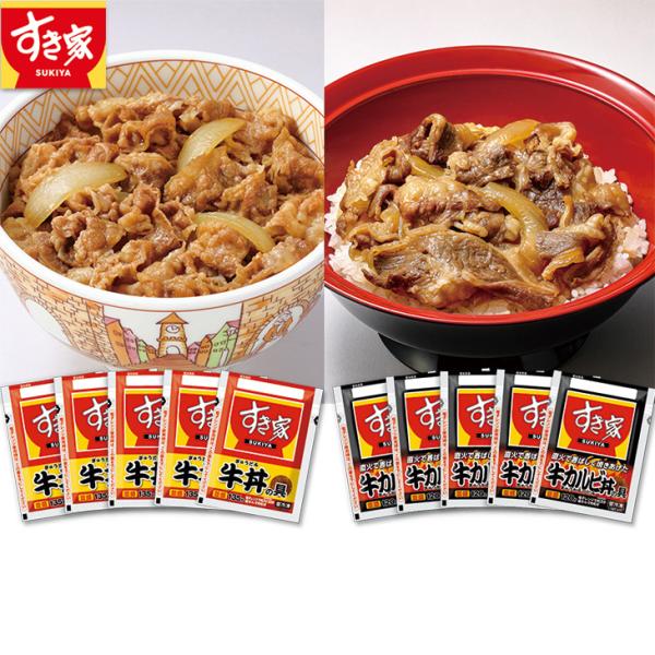 ●商品内容牛丼の具１３５ｇ×５・牛カルビ丼の具１２０ｇ×５●割引情報（表示価格は税抜）【ネット割】カタログ掲載価格（黒字）4,800円　⇒　販売価格4,320円【10％引】●承り期間：8月7日15：00まで●ヤマト運輸にて配達いたします。※...