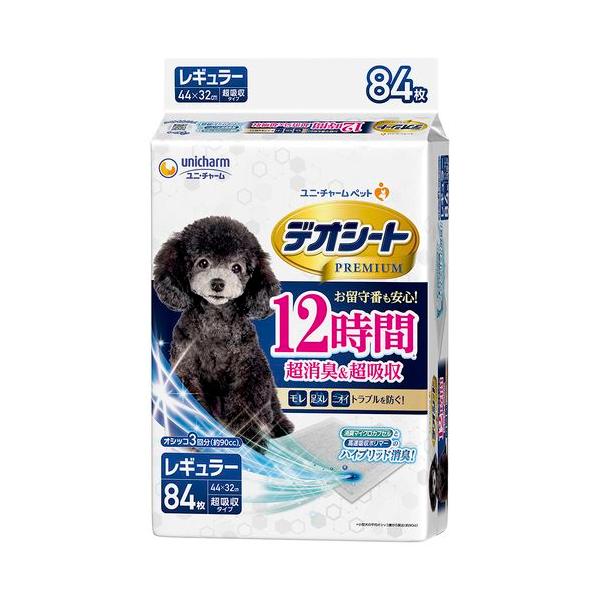 84枚ユニ・チャーム株式会社　１２時間消臭力と吸収力が持続するプレミアムタイプのペットシート※小型犬の平均オシッコ量から算出犬 用品 トイレタリー 国産