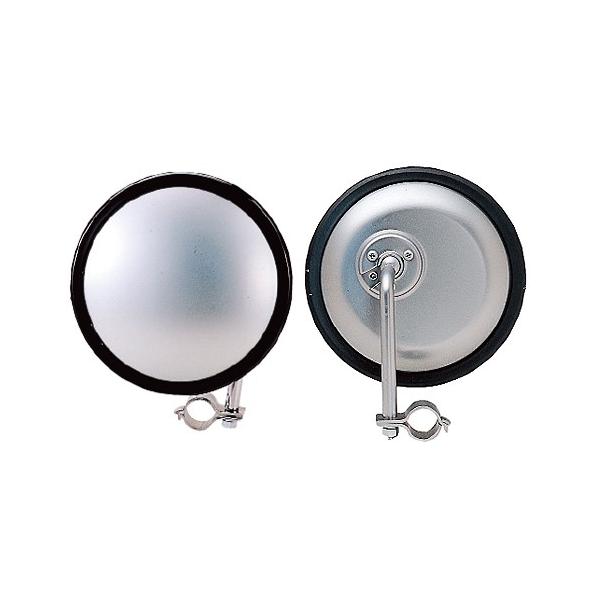 フロント用アンダーミラーで死角をキャッチ。穴あけ不要で取付けが簡単。純正の補修にもOK。ステ−の径の大きさは19φまでOK（パッキンで調整可）アングルタイプ（コの字型）のサイド補助ミラーとしても最適。外径サイズ：丸147φ曲率半径：120Ｒ...