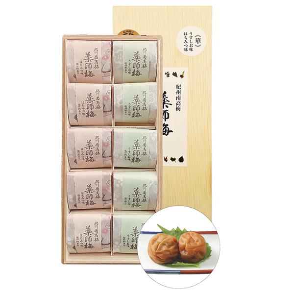 ■商品詳細内容量：紀州南高薬膳梅干うす塩味・はちみつ味 各5粒 塩分約8％温度帯：常温便でお届けいたします。商品重量:0.4kg商品記号:043‐YH‐30■お届け時期についてお届け時期：6月12日以降順次発送備考：カタログ掲載P95■発送...