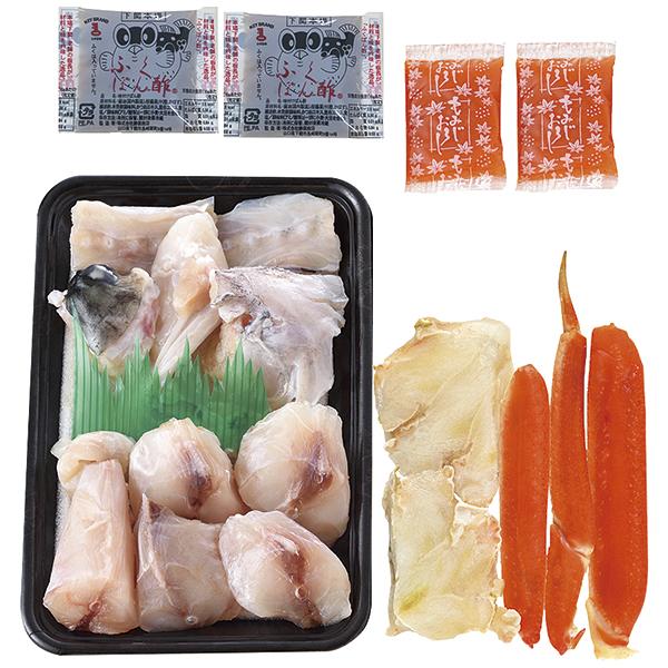 ■説明「ふく」の白・「蟹」の赤、目と舌で楽しめる紅白のちり鍋。山口県下関を代表する魚「ふく」と、色鮮やかなずわいがにを豪快にちり鍋にしました。2種類の高級食材との組合わせで様々な美味しさをご堪能ください。■商品詳細内容量：ふぐちり（シロサバ...