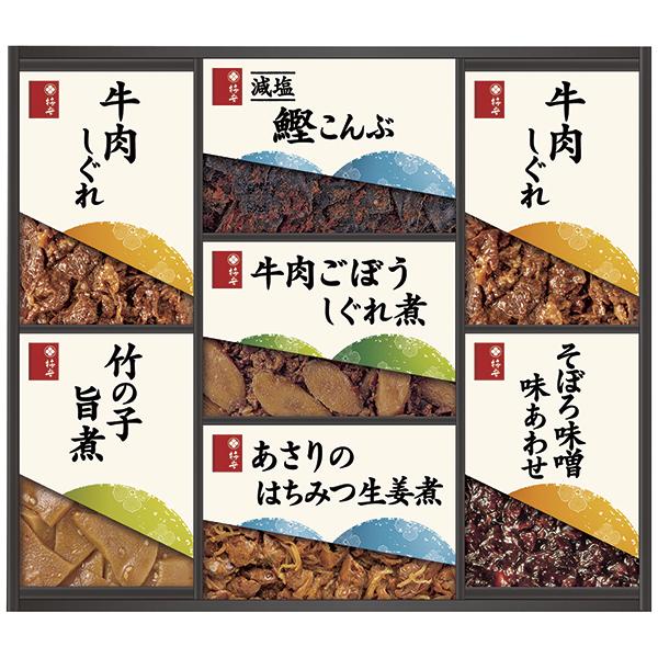 ■説明三重県桑名市に古くから伝わる「浮かし煮」という製法を用い、素材の味を活かしながらふっくらと炊き上げました。■商品詳細内容量：牛肉しぐれ×2・牛肉ごぼうしぐれ煮・減塩鰹こんぶ・竹の子旨煮 各50g、あさりのはちみつ生姜煮40g、そぼろ味...