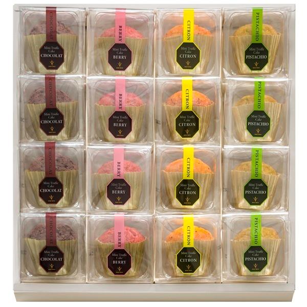 ■説明トリュフ・オ・ショコラの美味しさを閉じ込めた「トリュフケーキ」が可愛いミニサイズになりました。定番のショコラに加え、ベリー、レモン、ピスタチオの４つの味がお楽しみいただけます。■商品詳細内容量：ミニトリュフケーキ、ミニトリュフケーキ（...