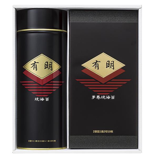 ■商品詳細内容量：有明産焼海苔（8切5枚×20袋）、有明産手巻焼海苔（半切10枚×2袋）温度帯：常温便でお届けいたします。商品重量:0.8kg商品記号:039‐AH‐30N■お届け時期についてお届け時期：順次発送(5〜10日で発送）備考：カ...