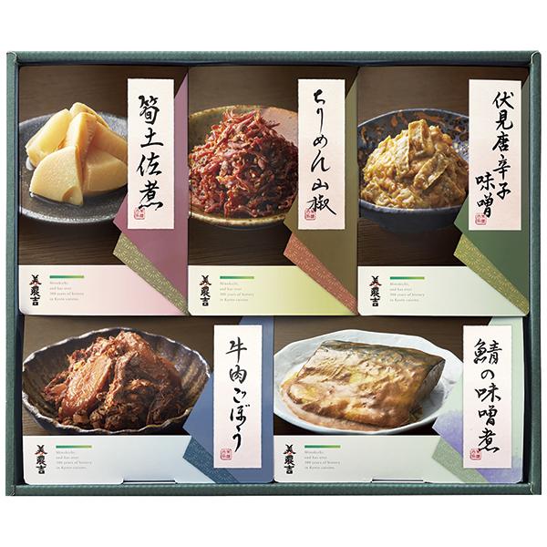 ■商品詳細内容量：ちりめん山椒・筍土佐煮 各40g、牛肉ごぼう50g、伏見唐辛子味噌・鯖の味噌煮 各60g温度帯：常温便でお届けいたします。特定原材料：小麦　　　　　　　　　　　　　　　　　　商品重量:0.6kg商品記号:043‐KAT‐3...