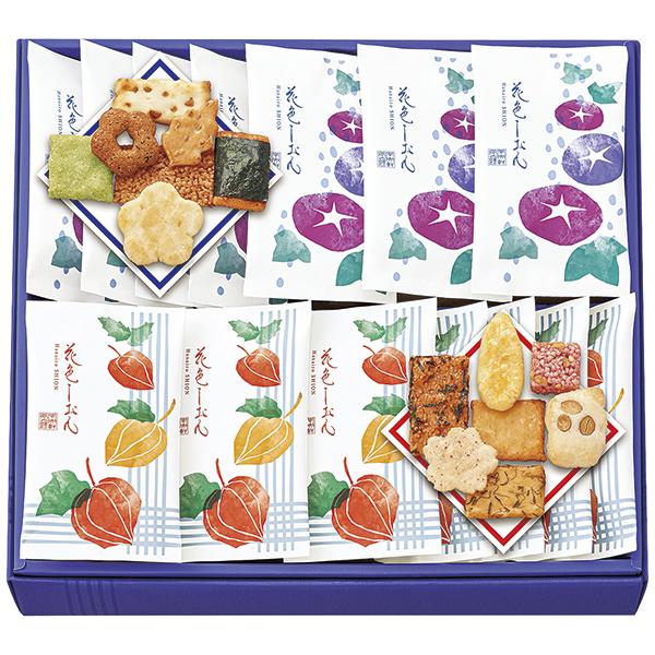 ■商品詳細内容量：あられ・菓子詰合せ（藤紫・薄紅 各8袋） 計16袋温度帯：常温便でお届けいたします。特定原材料：小麦・卵・そば・落花生・えび　　　　　　商品重量:0.6kg商品記号:153‐16HB■お届け時期についてお届け時期：6月12...