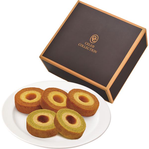 化粧箱：17×16×7.5cｍ<br>重量：250g<br>2層バウムクーヘン(キャラメル＆ミルク)×3<br>2層バウムクーヘン(抹茶＆ミルク)×2<br>【小麦・卵・乳成分】賞味期限60日間