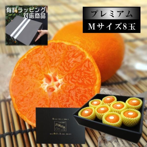 ハウスみかん 温室みかん お中元 甘い 送料無料 ギフト 高級 贈答 農家直送 新鮮 濃厚 (52) 蜜ツ星 プレミアム 黒の化粧箱(小) Ｍサイズ 初取り果実 ８玉