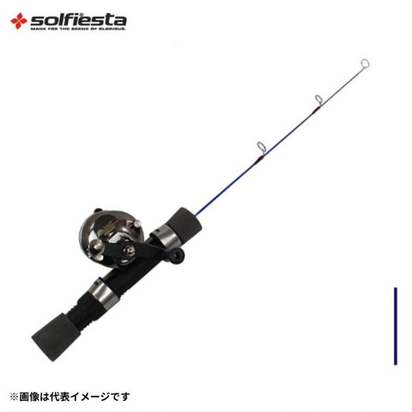 氷上釣り・ドーム船ですぐに使える！！専用ロッド and リールセット【搭載ライン/巻量】　振出４５CM：ナイロンライン２号相当/約５０ｍ　並継３５CM：ナイロンライン２号相当/約５０ｍ