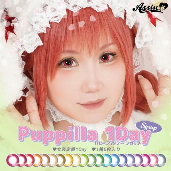 ■商品名：アシストシュシュ パピーラワンデーシロップ 6枚■1日使い捨て(1day)■1箱6枚入り■BC8.6■DIA：14.5■含水率：38.0%■区分： 高度医療機器■医療機器承認番号:22500BZX00009000