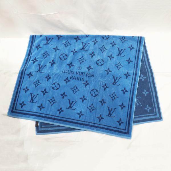 【ブランド】LOUIS VUITTON ルイヴィトン【品名】未使用 保管品 LOUIS VUITTON ルイヴィトン セルヴィエット・バイン M76830 ビーチタオル コットン 大判 タオル ブルー 青 送料無料！！ 【商品番号】R7ka...