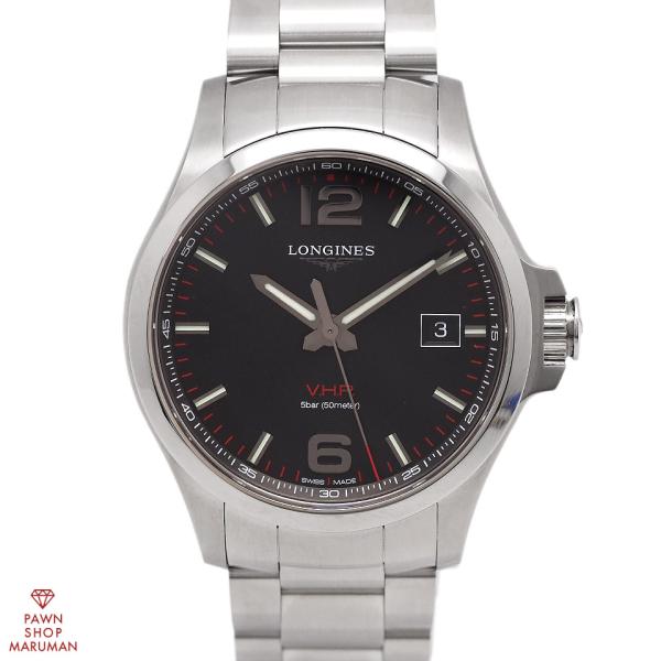 【商品番号】 LGW0022【メーカー】ロンジン【商品名】 コンクエスト V.H.P.【品番・型番】 L3.726.4.56.6【程　度】 A+【素　材】 SS【サイズ】 ケース径：約43mm 腕周り：約20cm【カラー】 ブラック【付属品...