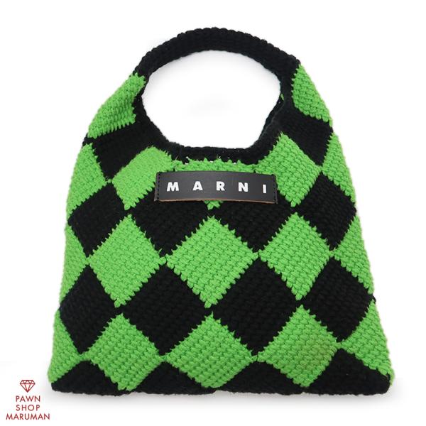 【商品番号】 SBB0808【メーカー】 マルニ【商品名】 マルニマーケット DIAMONDミニバッグ【品番・型番】 SHMH0050A0【程　度】 B【素　材】 テックウール【サイズ】 約：W30.0cm×H22.5cm×D1.0cmハン...