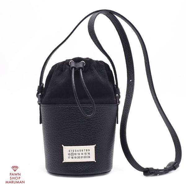 【商品番号】 SBB0817【メーカー】 メゾンマルジェラ【商品名】 5AC マイクロバケット ショルダーバッグ【品番・型番】 S56WG0164 P4348 T8013【程　度】 A【素　材】 レザー コットン【サイズ】 約：W（上部）1...