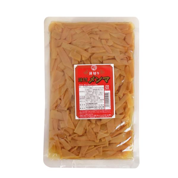 醤油味をベースに肉の旨味、甘み、ごま油のコクをバランスよく配合した味付けです。軽い食感が特徴で、幅広い年齢層の方におすすめです。＊内容量：500g ＊原材料名：メンマ（中国製造）、しょうゆ、たん白加水分解物、砂糖混合ぶどう糖果糖液糖、砂糖、...