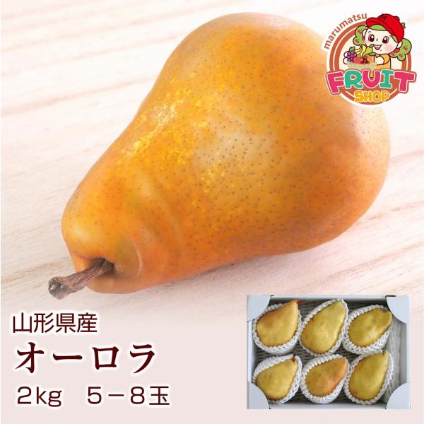 ●産地：山形県●品種：洋梨オーロラ●内容量：2kg（5〜8玉）●送料：送料無料（沖縄・離島は受付休止中です）●発送：9月下旬頃からご注文順に発送予定2箱まで同梱可能。ただし他の商品と同梱不可