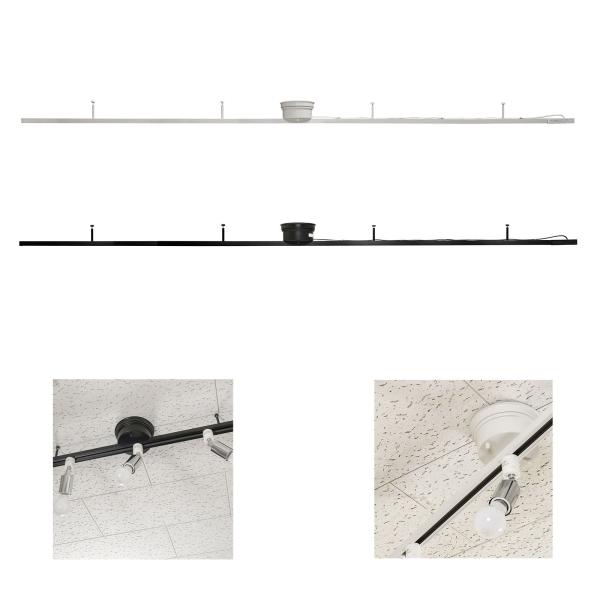 ■引掛けプラグ、ローゼット等の天井器具に簡単に取付けられるライテイングレール。スポットライトやペンダントを複数取り付けることができます。ご家庭でいろいろなライティングを楽しむことができます。ライティングレール用照明器具が取り付けることができ...