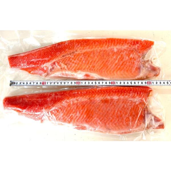 銀鮭の大トロとも言われるハラミの半身です！特に鮭の腹身部位は美味しさに定評があり、一度食するとやみつきになるほどです。お好みの大きさににカットできます。（1腹が950ｇ前後です）（美味しい食べ方）グリル（フライパンでもＯＫ）でお好みで焼いて...