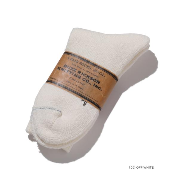 BUZZ RICKSON'S / 1PAIR SOCKS, WOOL “BUZZ RICKSON KNITTING CO., INC. ”　BR02720のご紹介です。第二次大戦中、陸軍の兵士達に次々と待ち受ける想像を絶する苛酷な任務は体力...