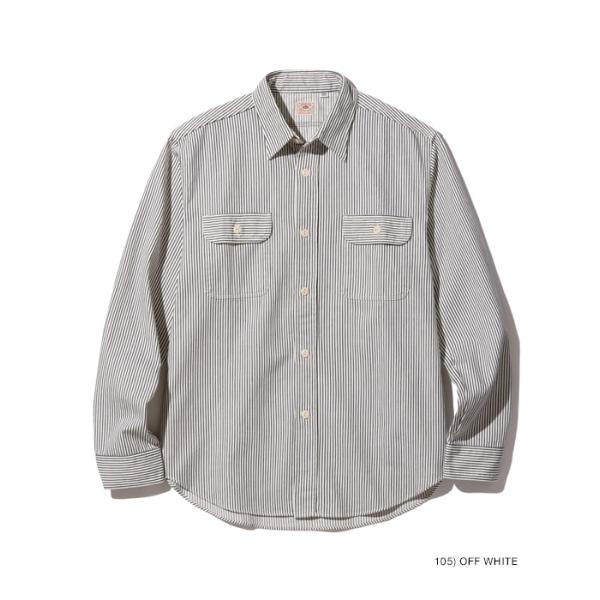 SUGAR CANE シュガーケーン / HICKORY STRIPE WORK SHIRT　SC27853のご紹介です。太番手の糸で織り上げたやや厚手のヒッコリーストライプ生地を使用。定番のワークウエア素材をホワイト×ブラック、ブラック×...