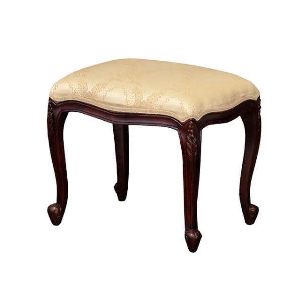 【商品説明】座り心地も良く、幅広く使えるアンティーク調のスツールです。リビングや玄関、寝室などに置いたり、ドレッサースツールにもなります。天然木を使用した、高級感あふれる優雅なネコ脚の手彫り仕上げ。インテリアとしても素敵な一品です。【サイズ...