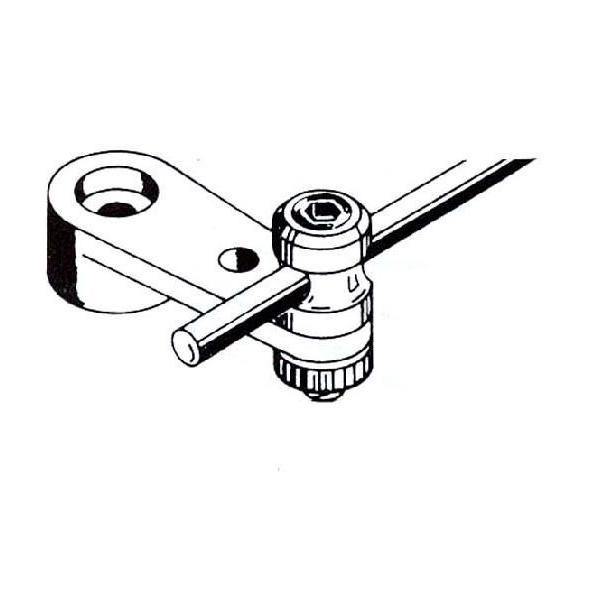 ■メーカー：テトラ ●ロッド固定金具●特殊飾りネジ、ホローネジ、レンチ付●アルミ製●リンケージが簡単に出来ます。・2ヶ入り〔寸法〕・穴径　 :1.1mm・高さ(h):4.5mm(約）・直径(w):4.5mm(約）