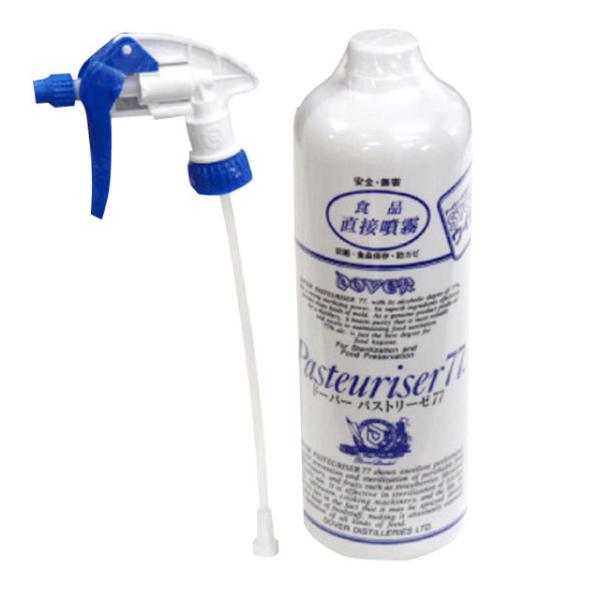 アルコール除菌剤のスプレータイプです。調理器具、包材、食品に直接噴霧！お子様のお弁当にシュッとひと吹きするのもオススメです！食品に直接噴霧して除菌・防カビ・保湿の効果を発揮する、製菓業界のプロ向けに造られているアルコール製剤です。高純度の緑...