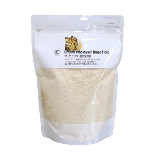 灰分：1.4％　蛋白質：12.5％オーストラリアで有機栽培されたPrimeHard小麦を丸ごと石臼で250ミクロンの細挽きにした、ソフトな色調と軽い風味の強力全粒紛です。皮ごと食べるものなので有機にこだわりました。食パンの場合、強力粉の10...
